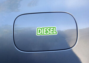 2x Diesel Fuel Only Layered Vinyl Stickers / Decals Green & White Color ...